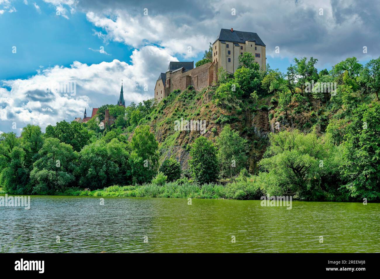 Mildenstein Castle on the river Freiberger Mulde, Leisnig, Saxony ...