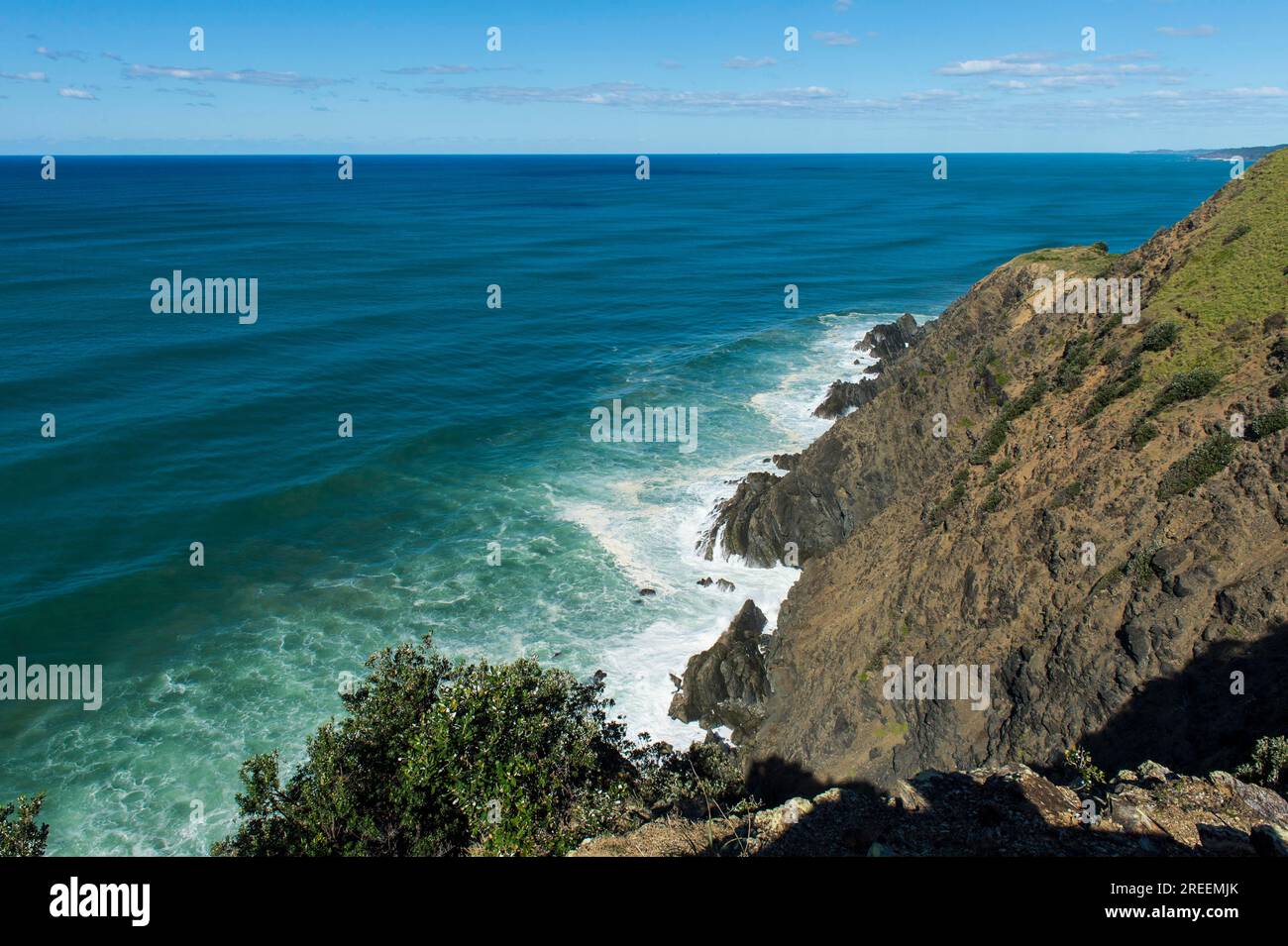 The cliffs of Cape Byron, Byron Bay, Queensland, Australia Stock Photo ...