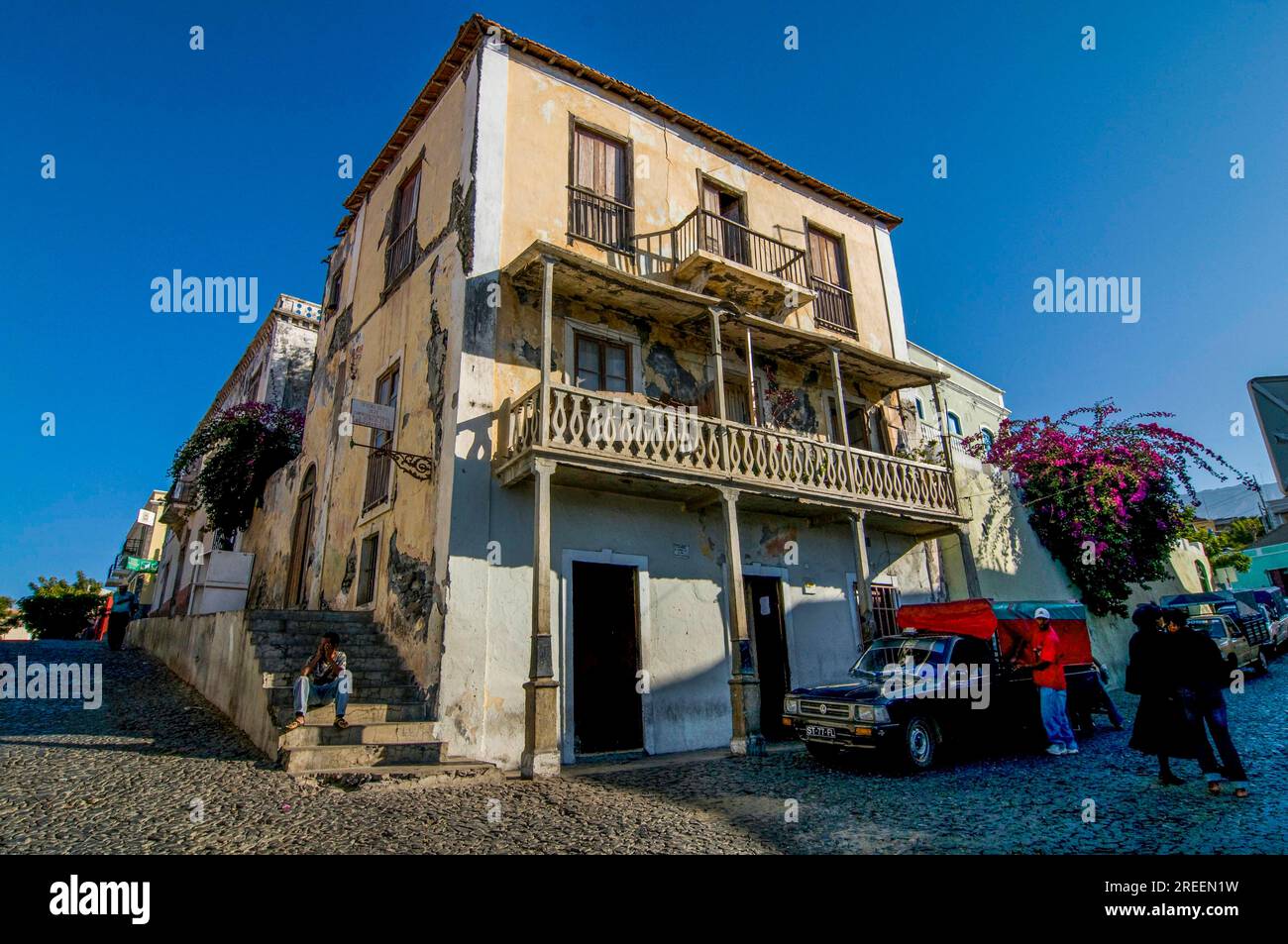 Colonial building. San Felipe. Vulcano Fogo. Fogo. Cabo Verde. Africa ...