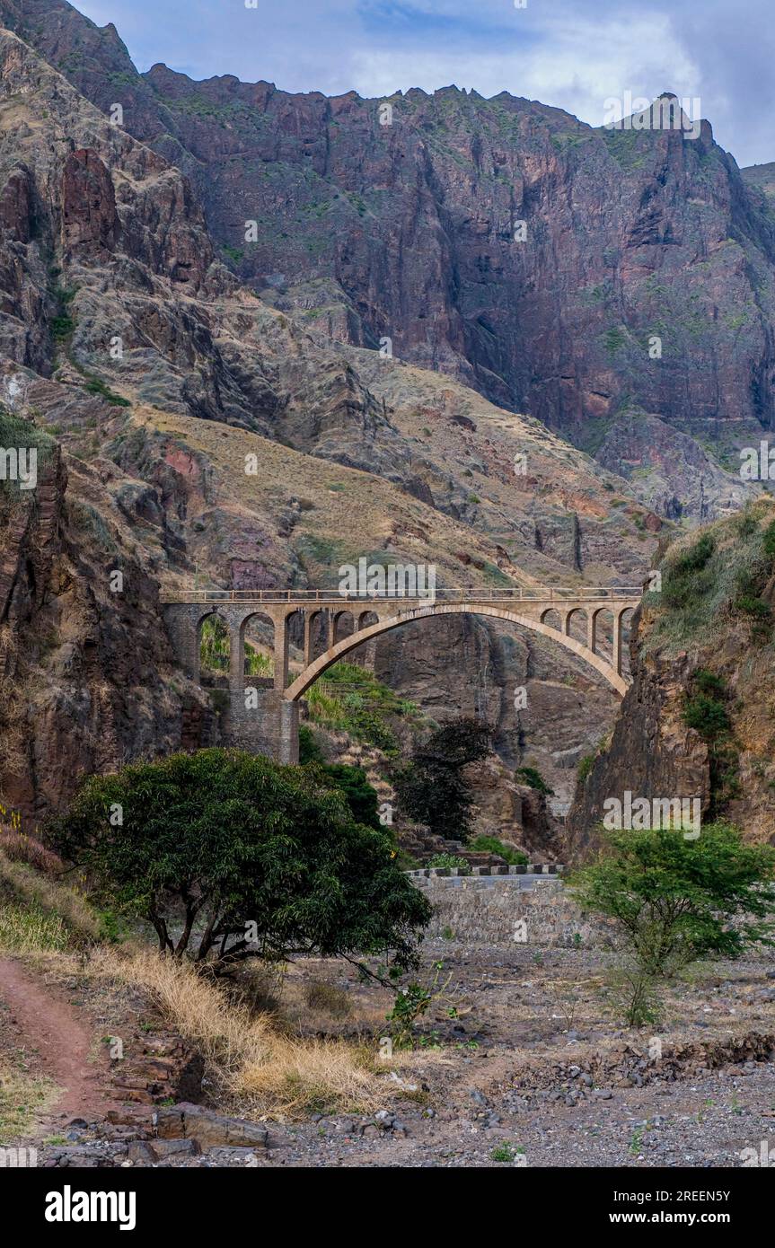 Bridge in valley. San Antao. Cabo Verde. Africa Stock Photo - Alamy
