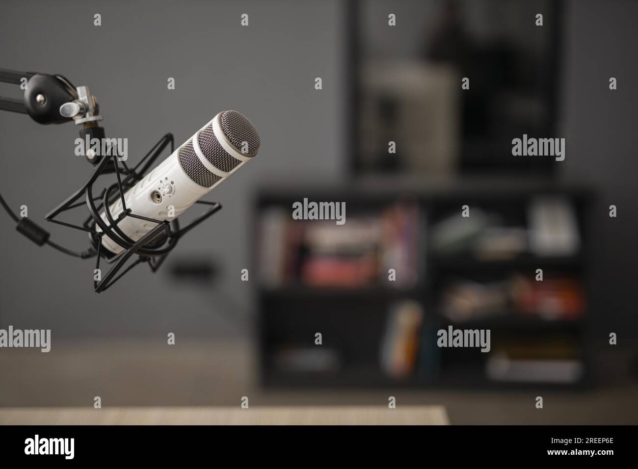 Side view radio microphone with copy space. Resolution and high quality ...