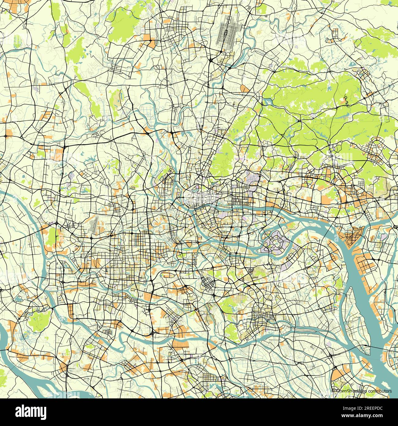 Vector city map of Guangzhou China Stock Vector Image & Art - Alamy
