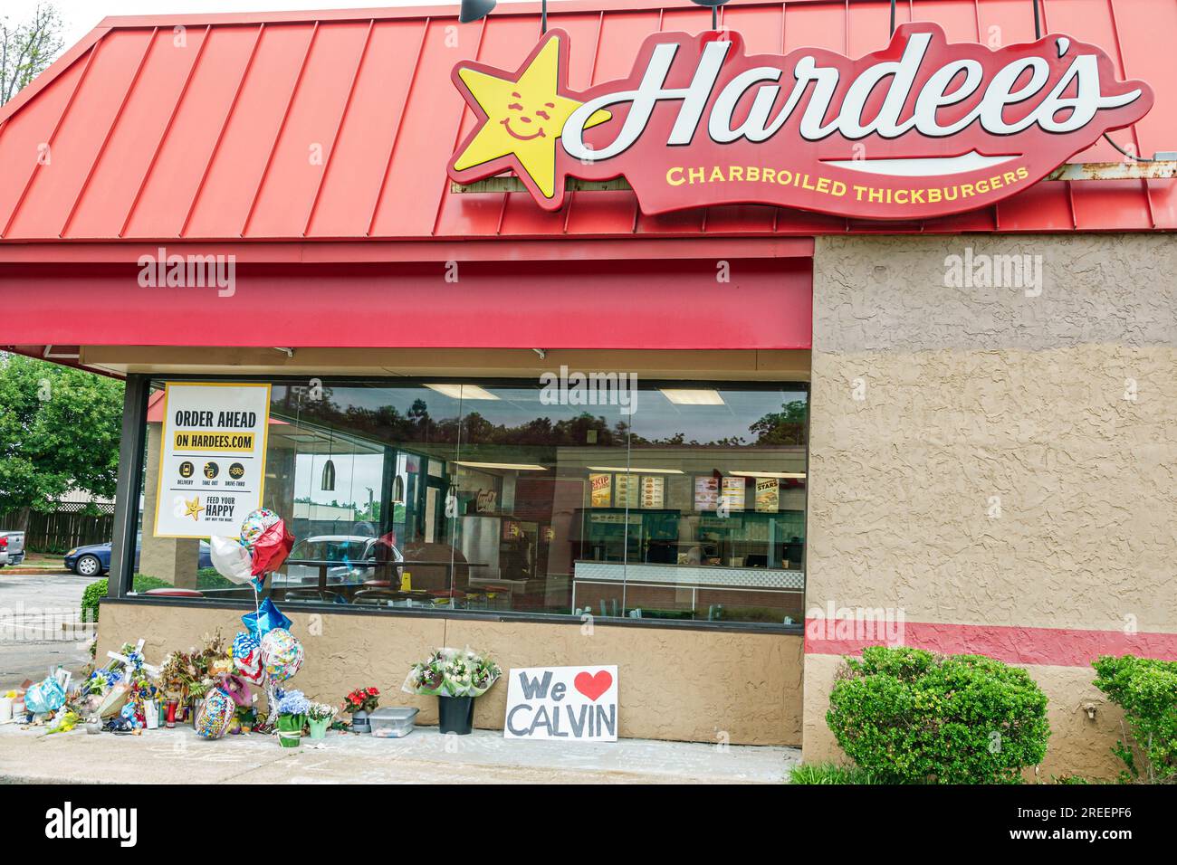 Commerce Georgia,small town city,Hardee's fast food restaurant,outside ...