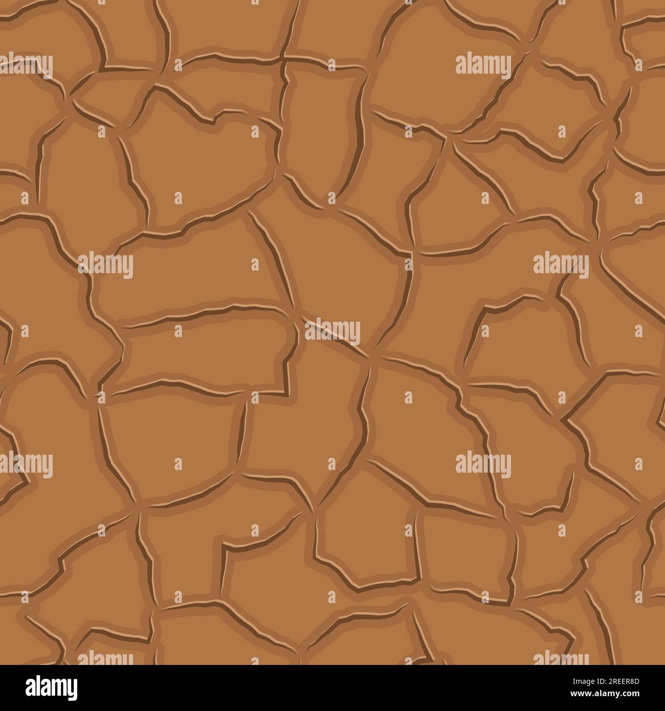 cracked earth seamless pattern - vector illustration Stock Vector Image ...