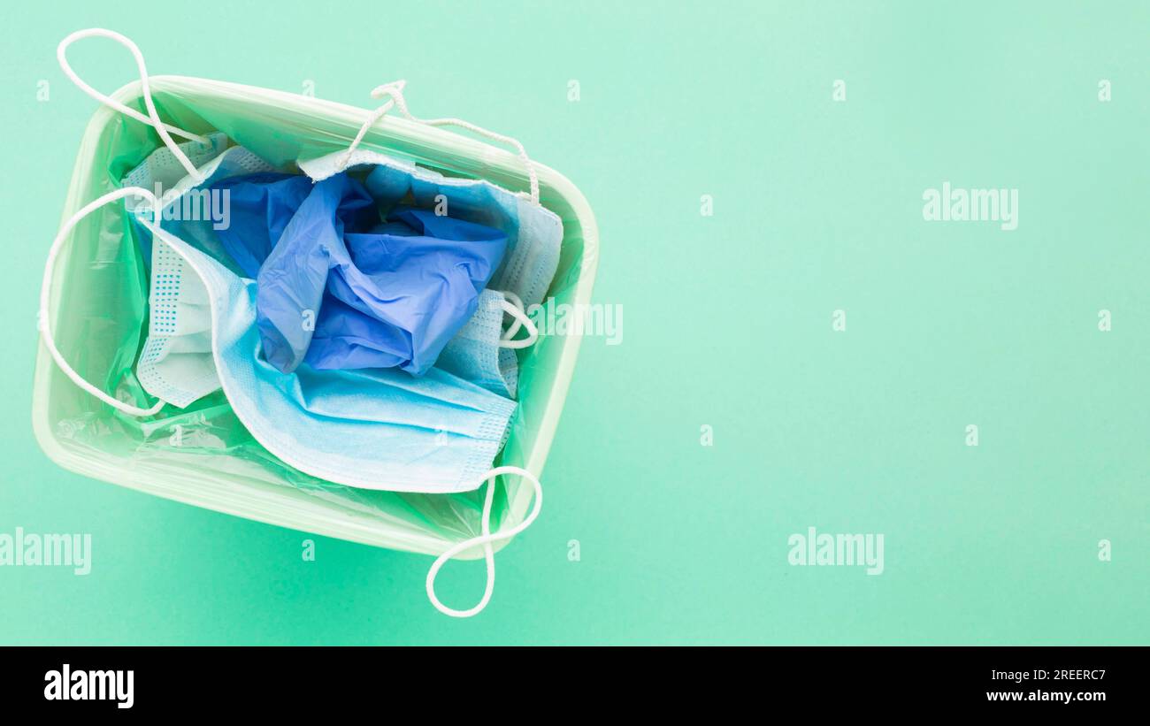Hazardous waste nature medical masks Stock Photo - Alamy
