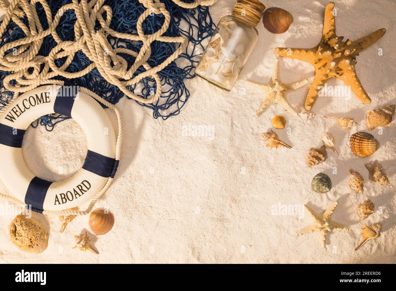Marine composition sand Stock Photo - Alamy