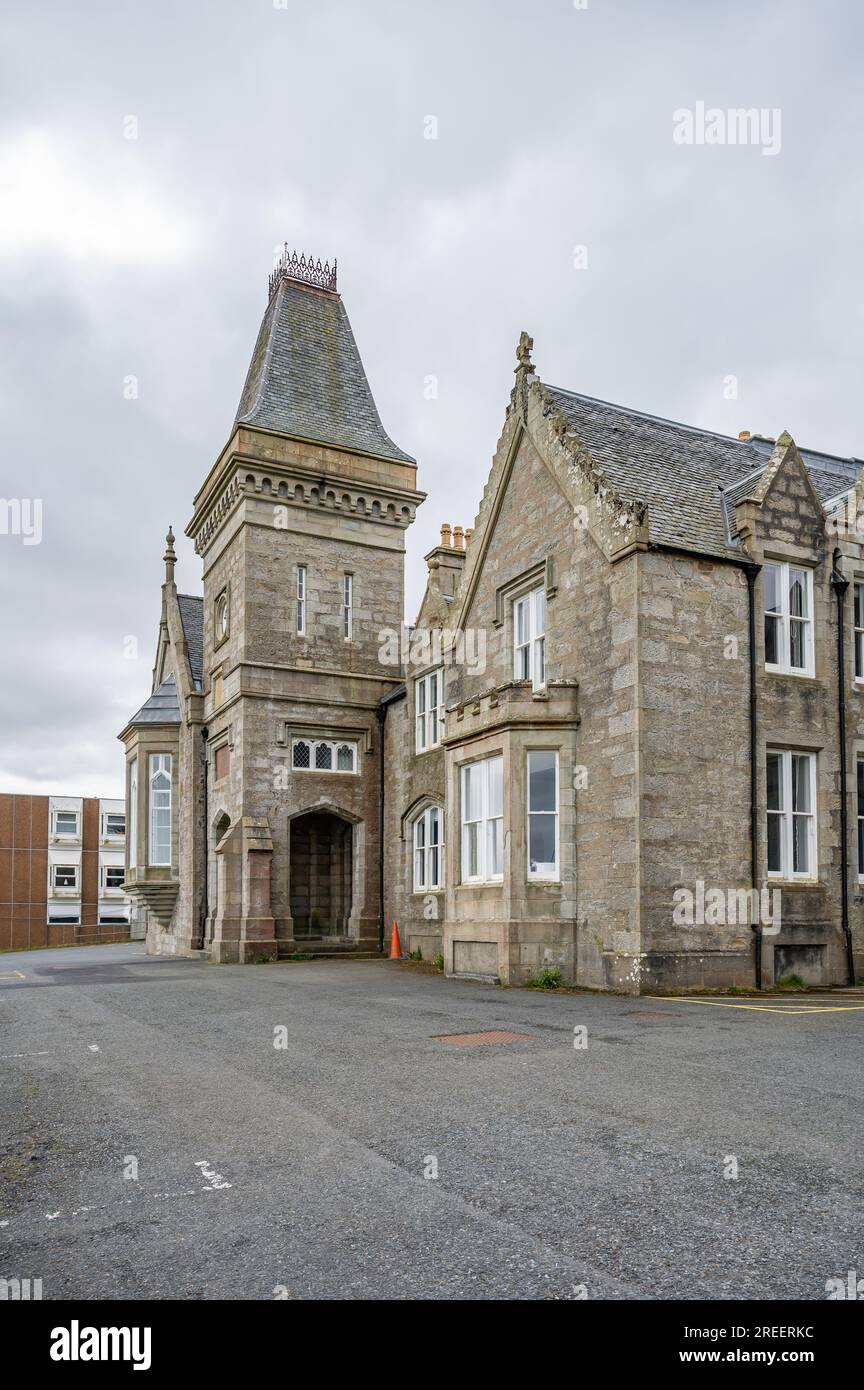 Anderson Institute building, Shetland island, vertical shot Stock Photo ...