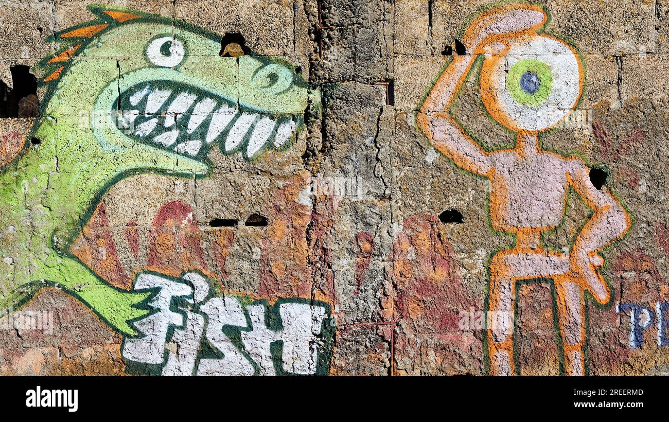 Graffiti, Etna National Park, Etna, Volcano, Eastern Sicily, Sicily ...