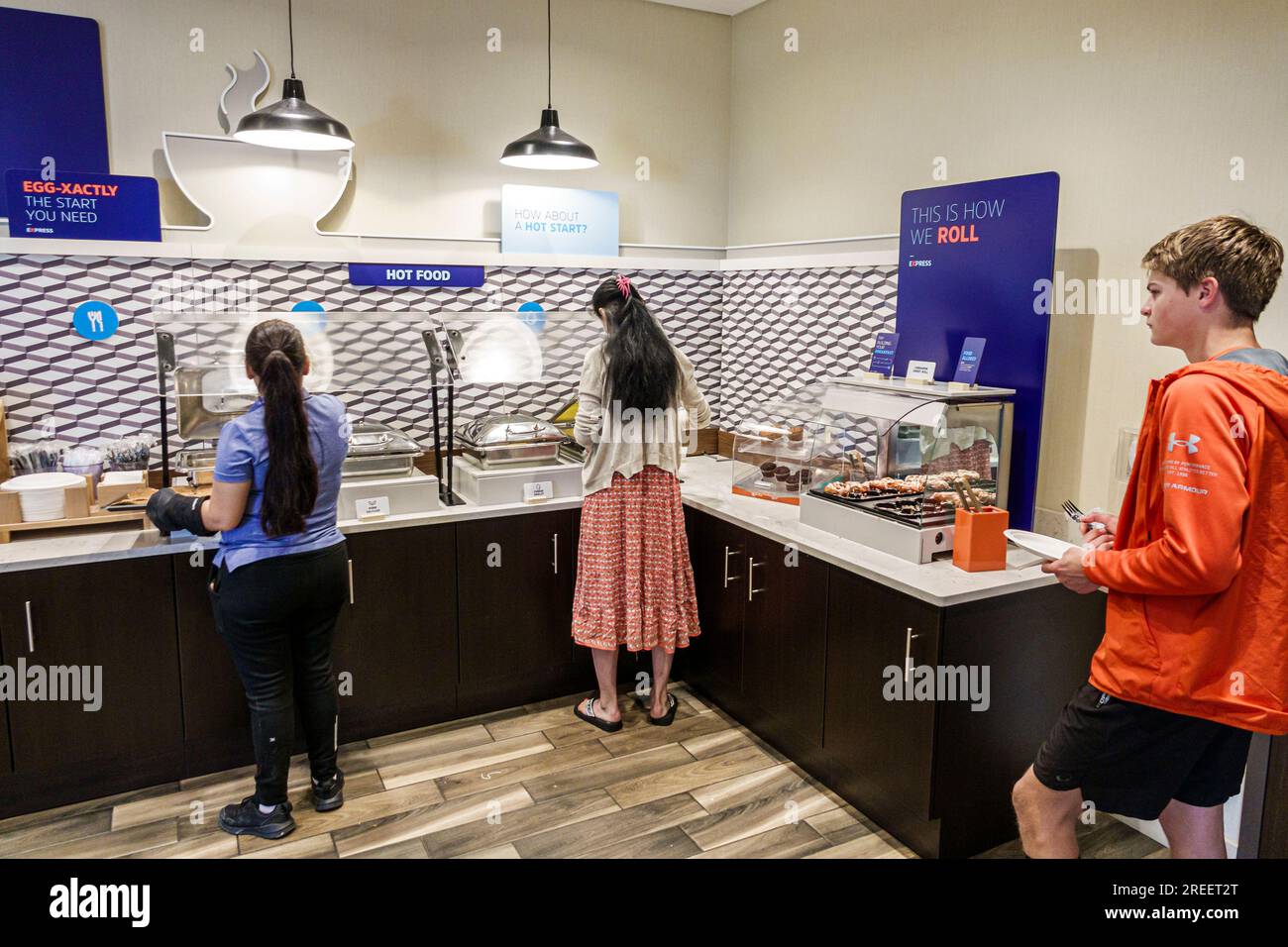 Woman teen boy guests hi-res stock photography and images - Alamy