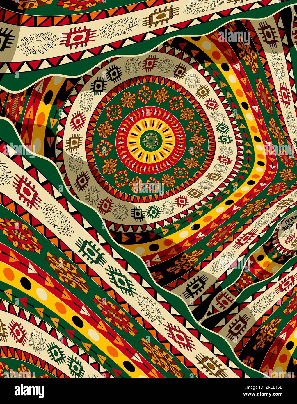 Tribal art background composition, vector illustration Stock Photo - Alamy