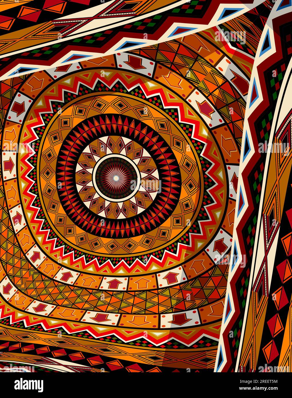 Tribal art background composition, vector illustration Stock Photo - Alamy