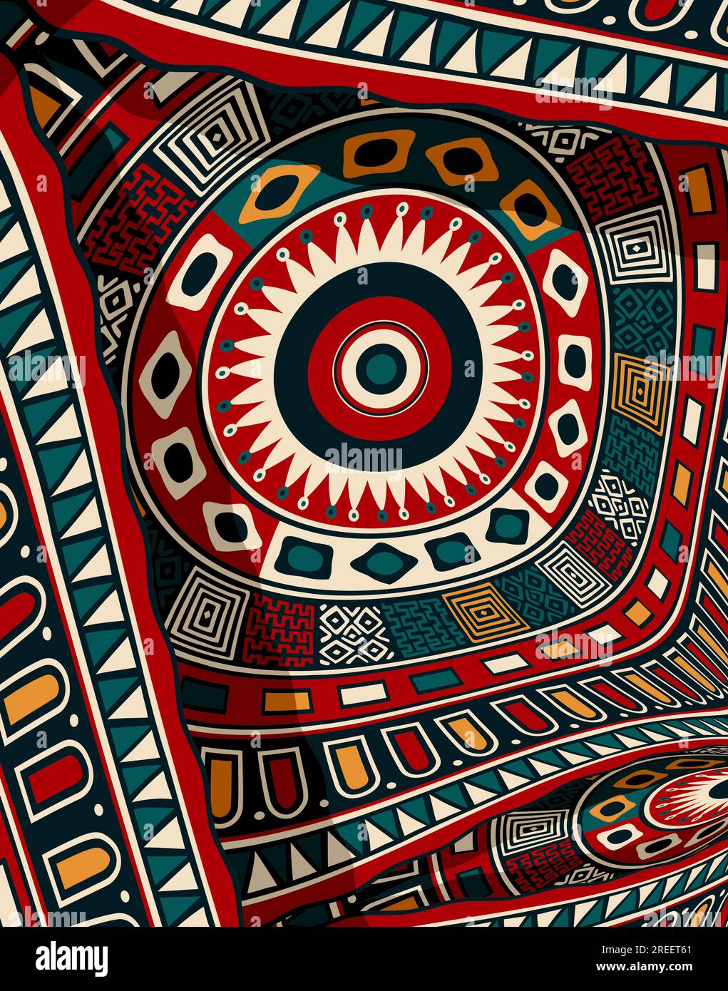 Tribal art background composition, vector illustration Stock Photo - Alamy
