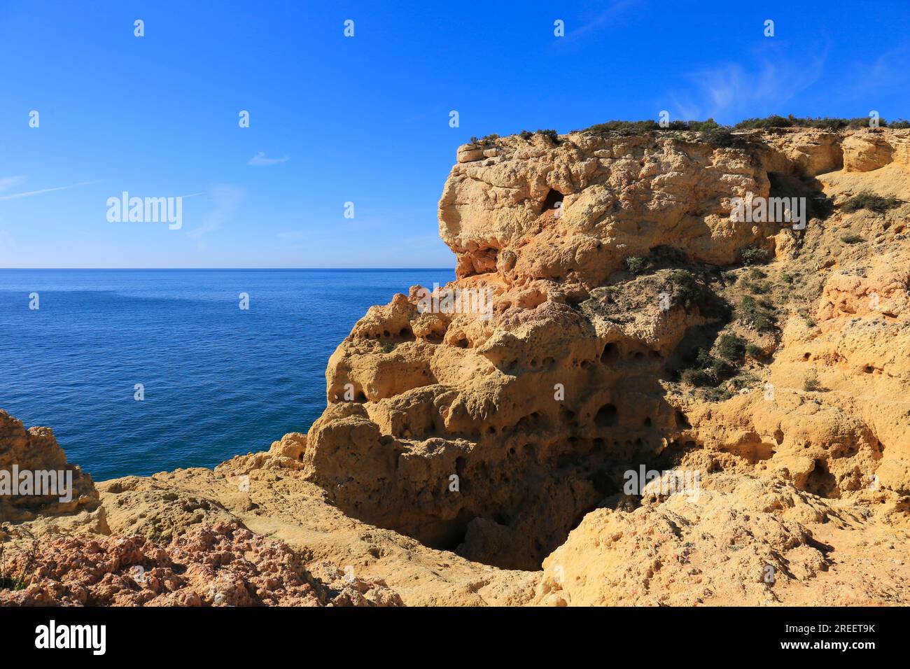 The Algar Seco caves, cliffs and the work of erosion in Carvoeiro ...