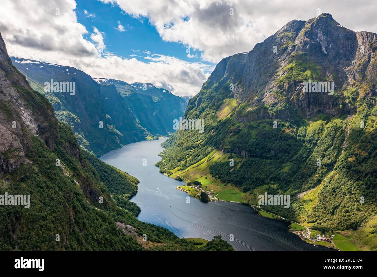 Naeroyfjord, branch of the Sognefjord, Norway Stock Photo - Alamy