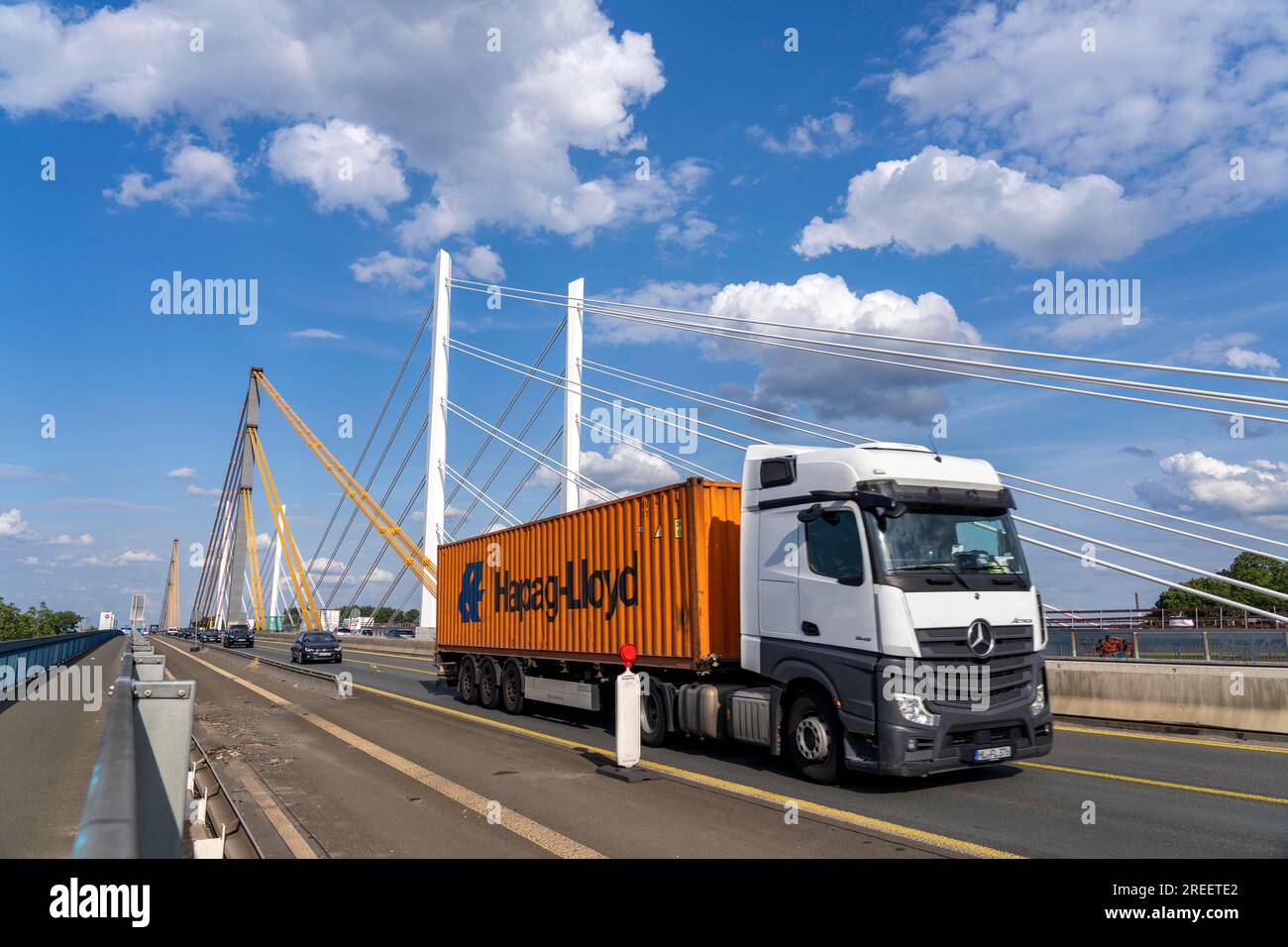 Bridge piers of the old and the first part of the two new bridges of ...