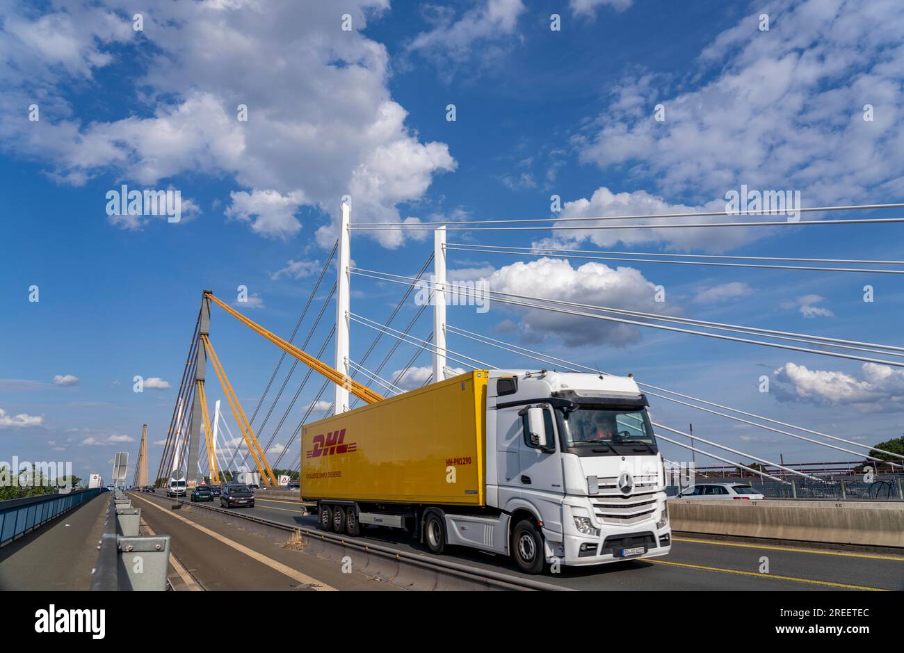 Bridge piers of the old and the first part of the two new bridges of ...