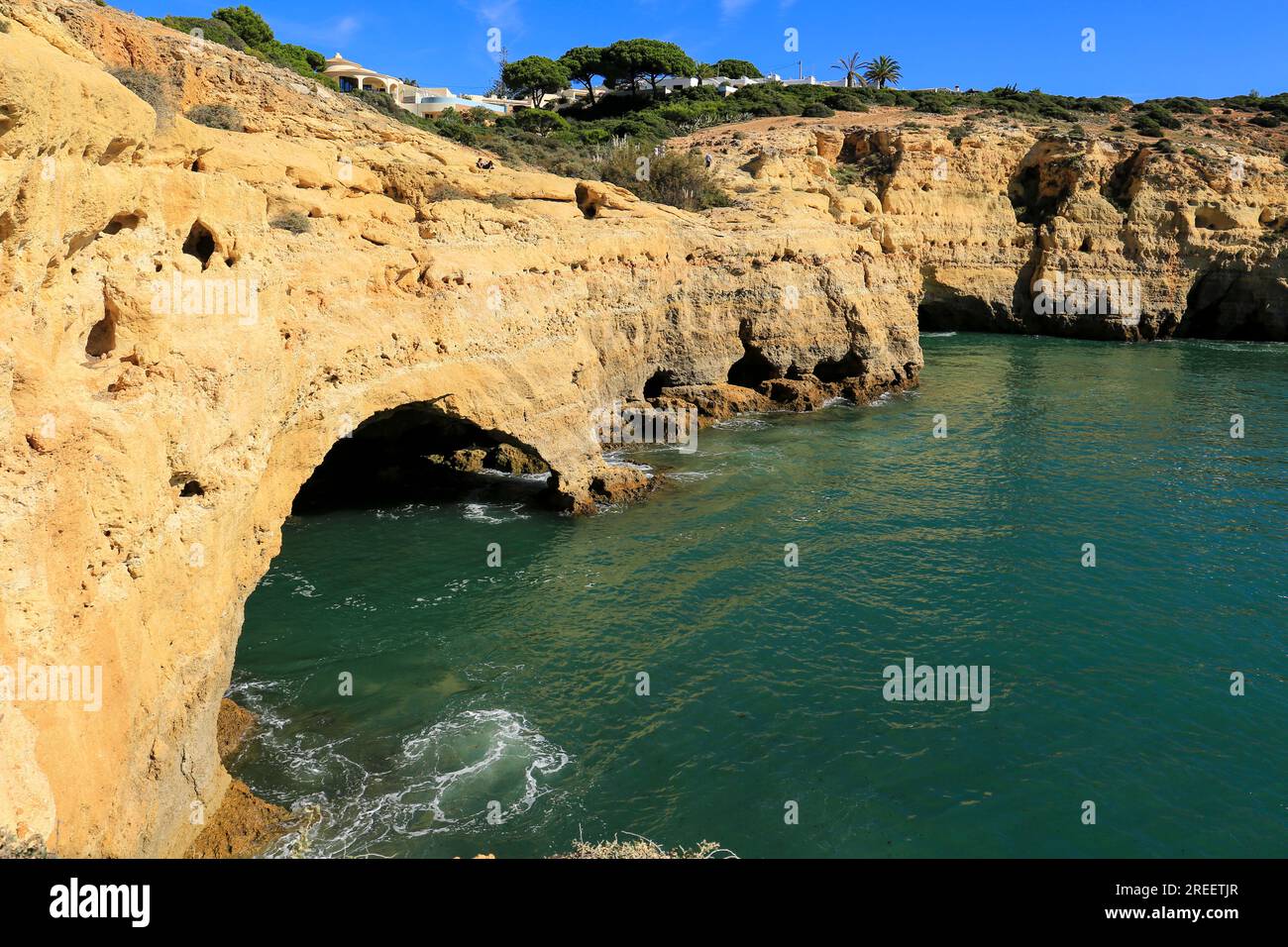 The Algar Seco caves, cliffs and the work of erosion in Carvoeiro ...