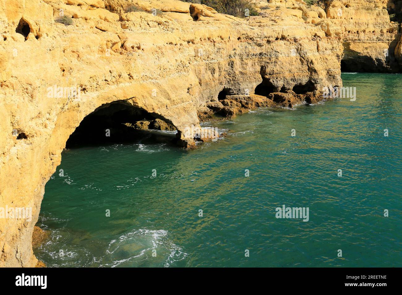 The Algar Seco caves, cliffs and the work of erosion in Carvoeiro ...