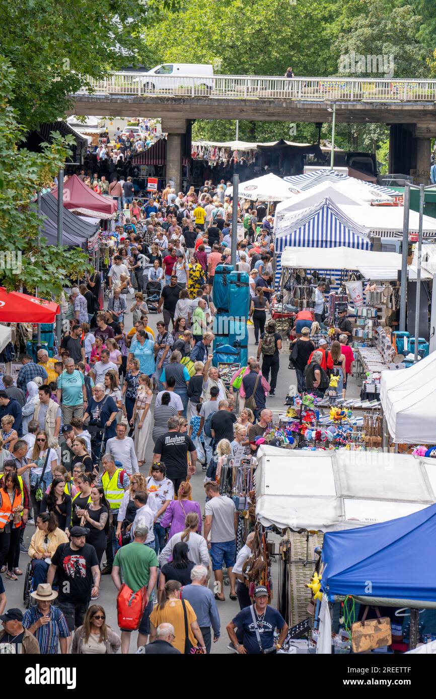 Flea market at the summer festival at the Gruga in Essen, 10-day fair ...