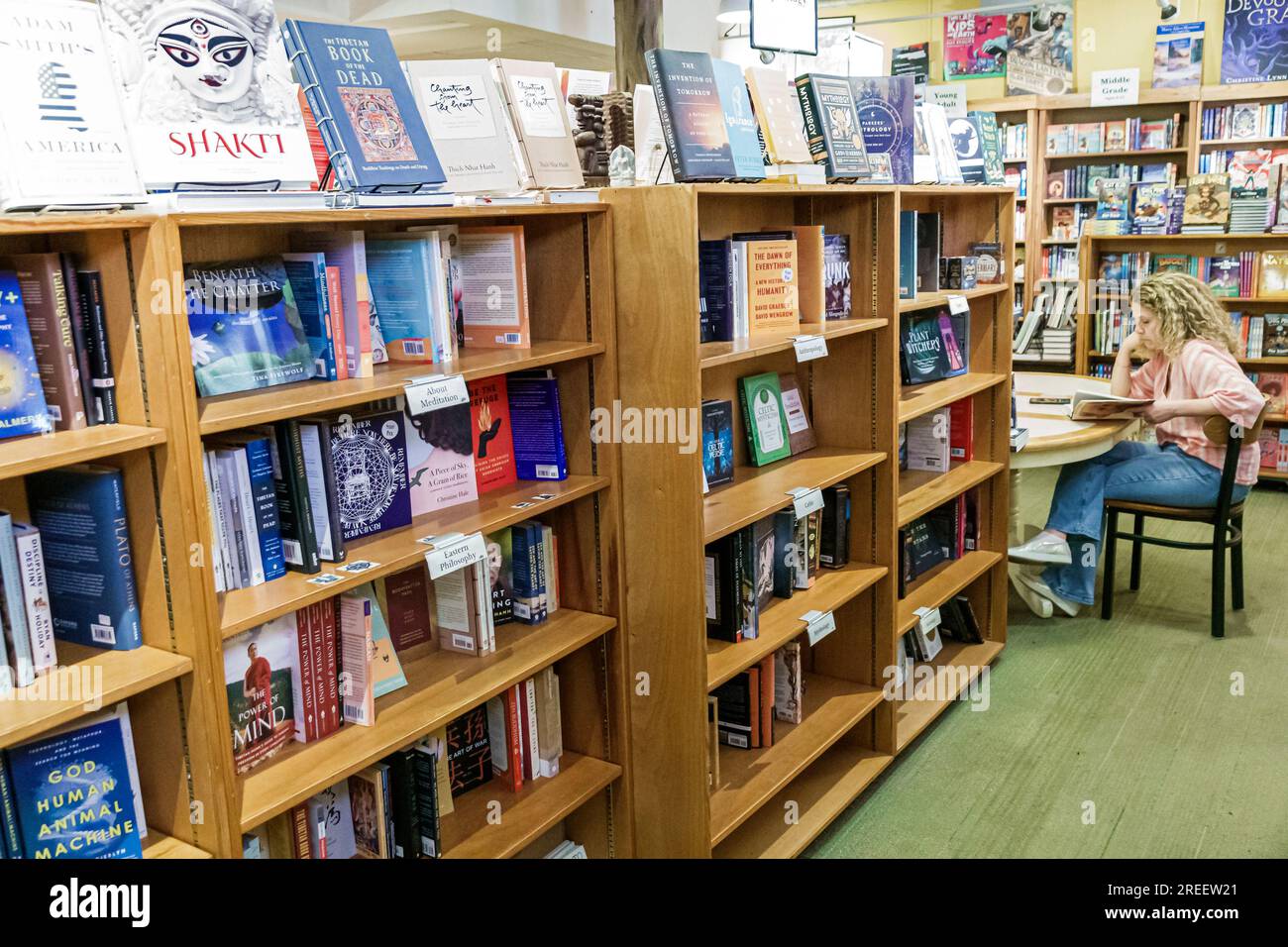 Asheville North Carolina,Malaprop's Bookstore Cafe,inside interior indoors,books display sale ...