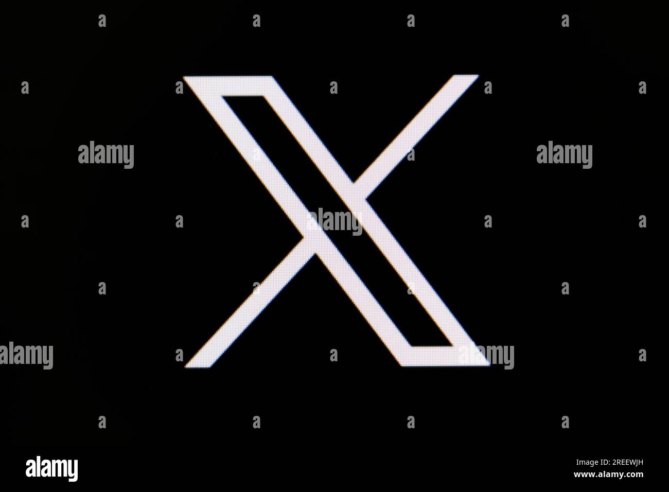 Symbolic image social media, close-up of a black screen with X logo on ...