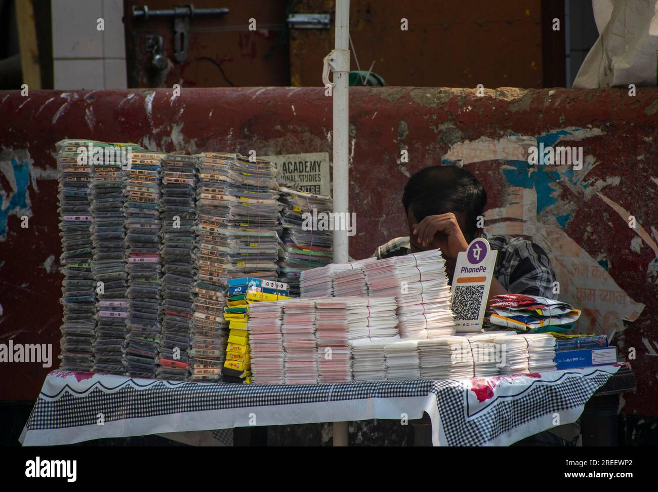 A Unified Payment Interface (UPI) barcode, or QR code, is kept at a ...