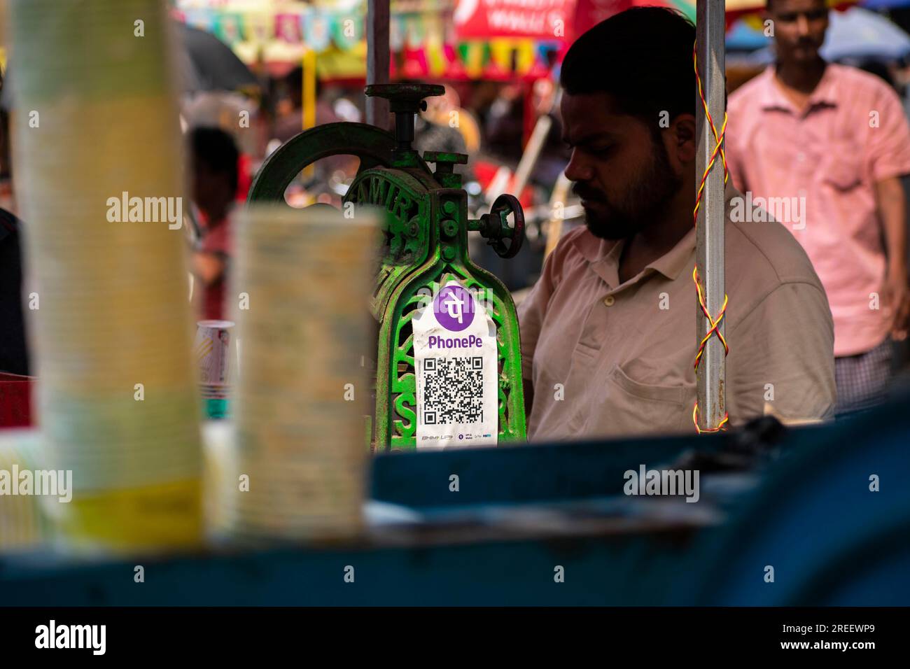 A Unified Payment Interface (UPI) barcode, or QR code, is kept at a ... A Unified Payment Interface (UPI) barcode, or QR code, is kept at a ...