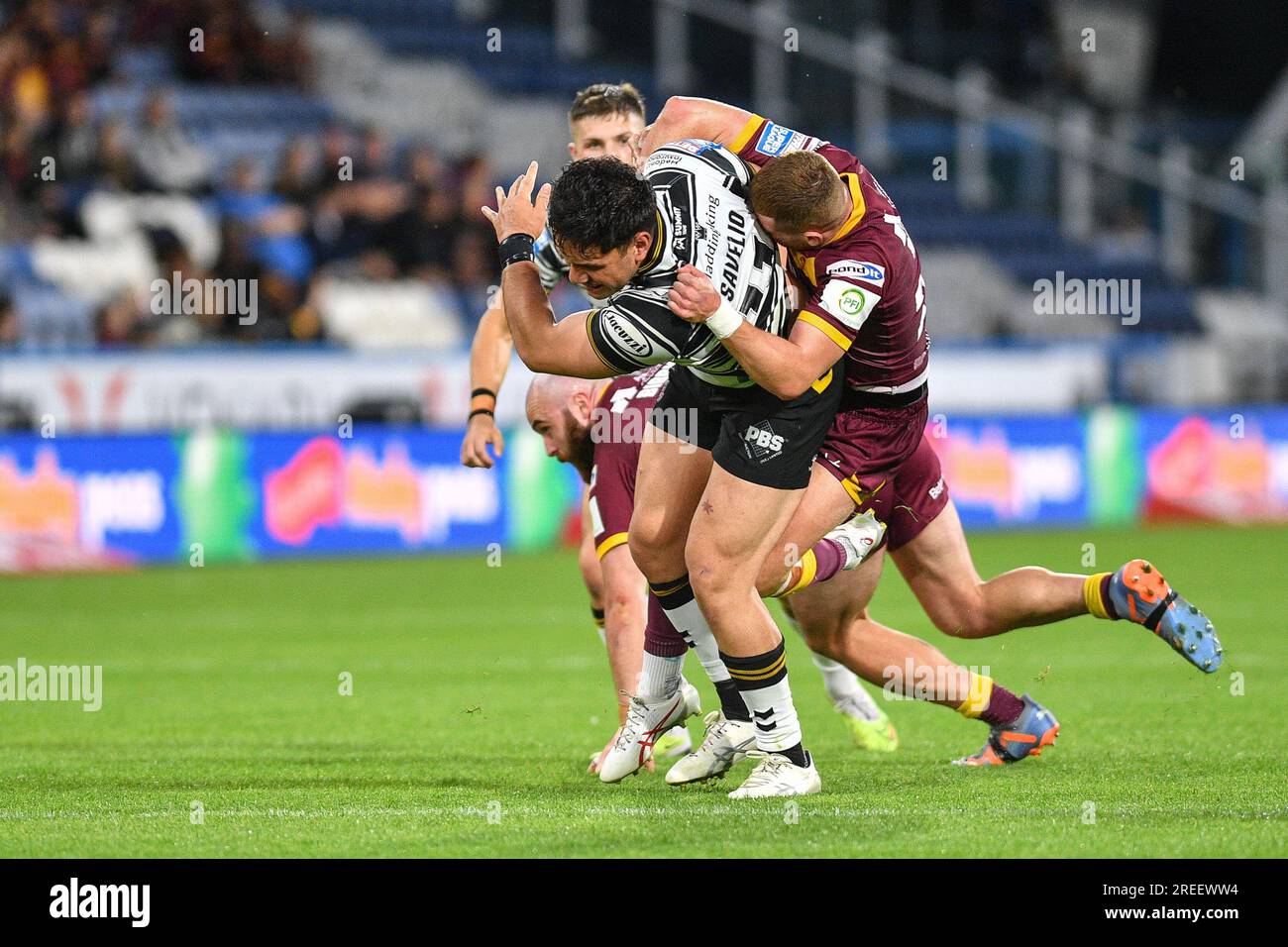 Huddersfield, England - 27th July 2023 - Andre Savelio of Hull FC in ...