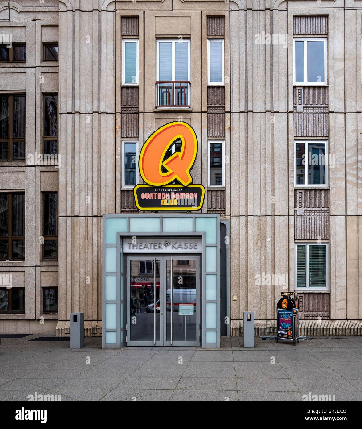 Entrance to the Quatsch Comedy Club, Friedrichstrasse, Berlin, Germany ...