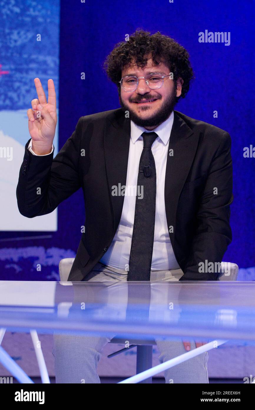 Rome, Italy. 27th July, 2023. Rome, La7 studios, "In Onda Estate" TV ...