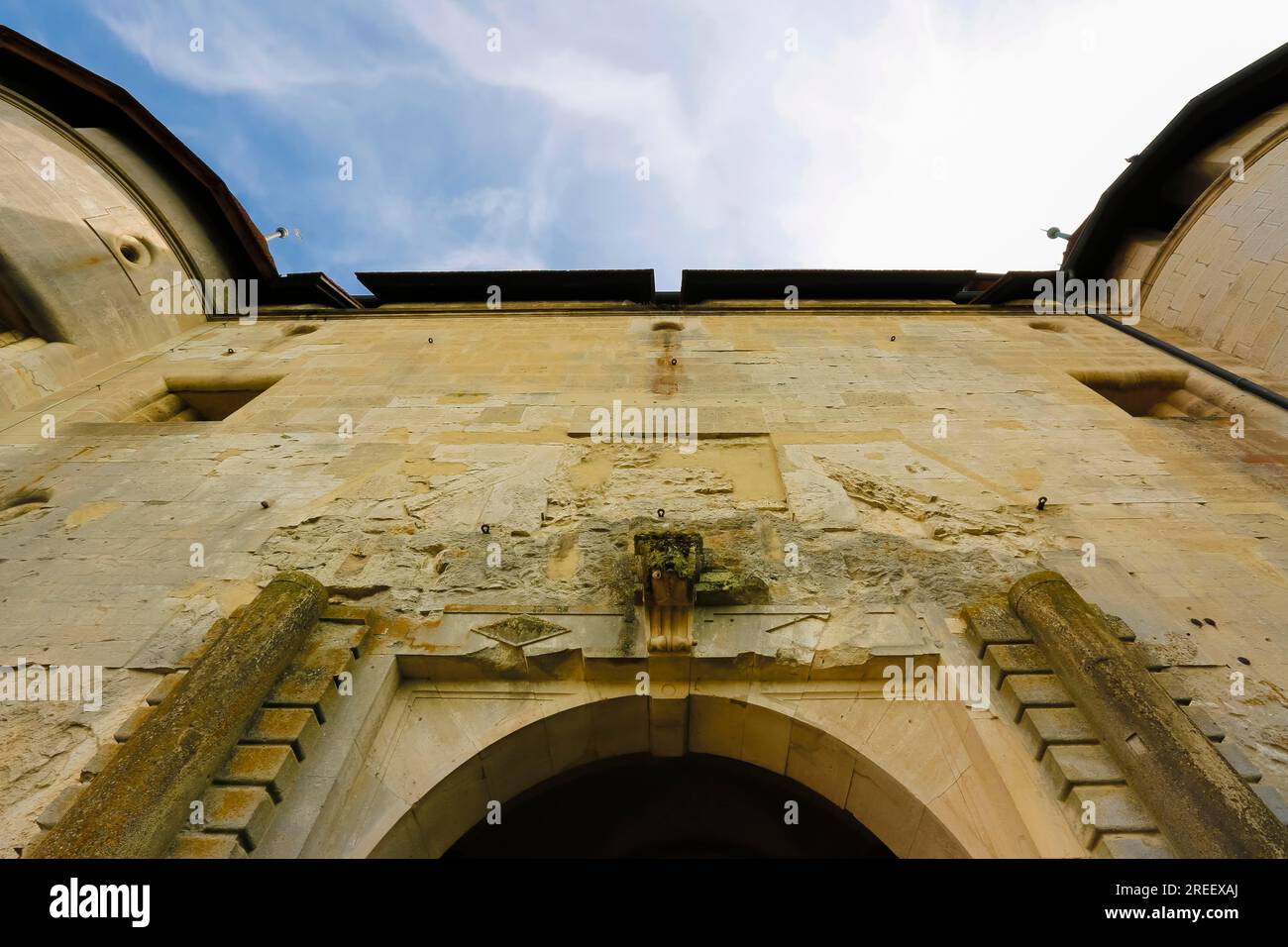 North Gate, Hellenstein Castle, historic building, fortification ...