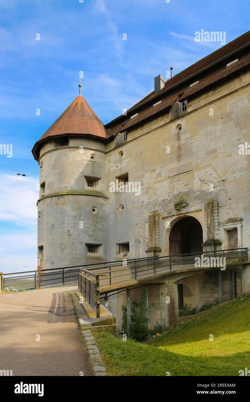 North Gate, Hellenstein Castle, historic building, fortification ...