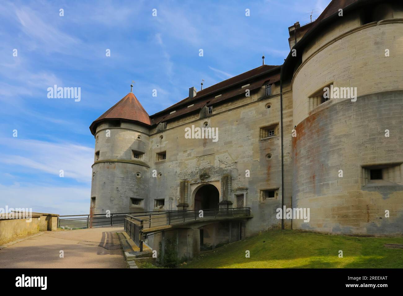 North Gate, Hellenstein Castle, historic building, fortification ...