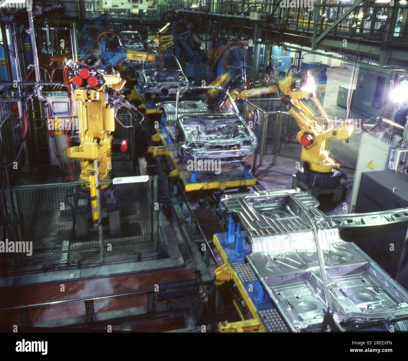 Industry, production, automation of the car industry, conveyor belt ...