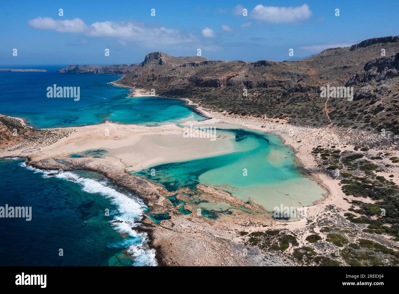 Balos Beach and Bay, Gramvousa Peninsula, Crete, Greece, Gramvousa ...