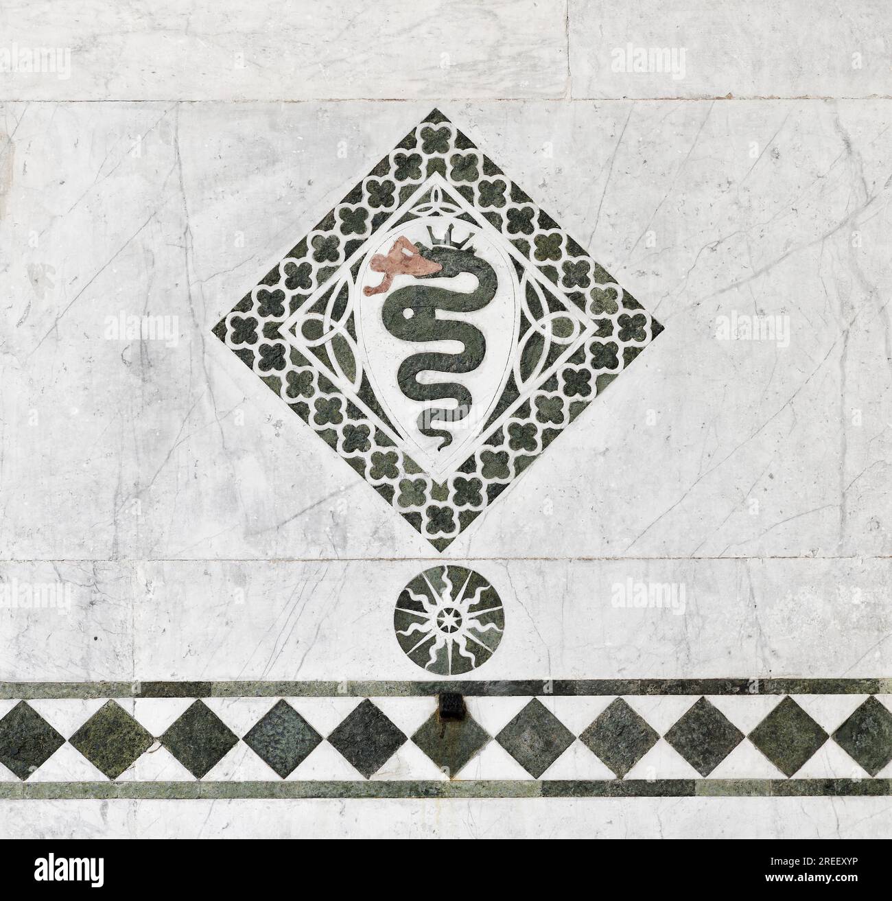 Coat of arms of the Visconti, Stemma dei Visconti, Biscione, stone ...