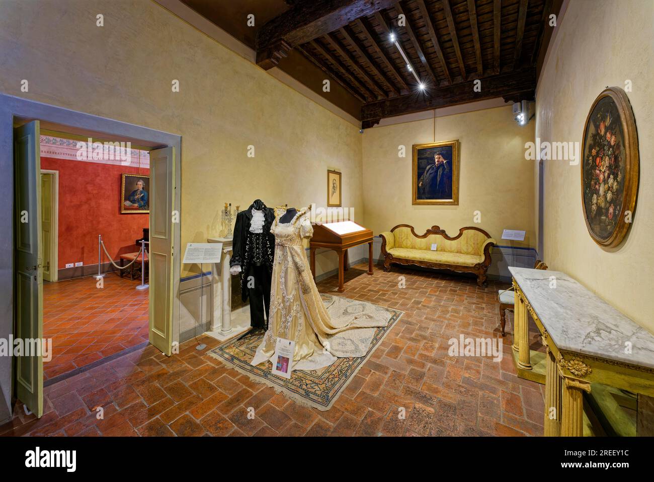 Former dining room, exhibition room in the birthplace of the composer ...