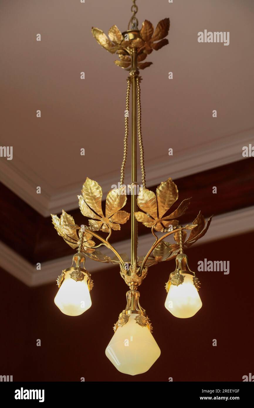 Art Nouveau or Art Nouveau bedroom ceiling chandelier, neo-Gothic ...