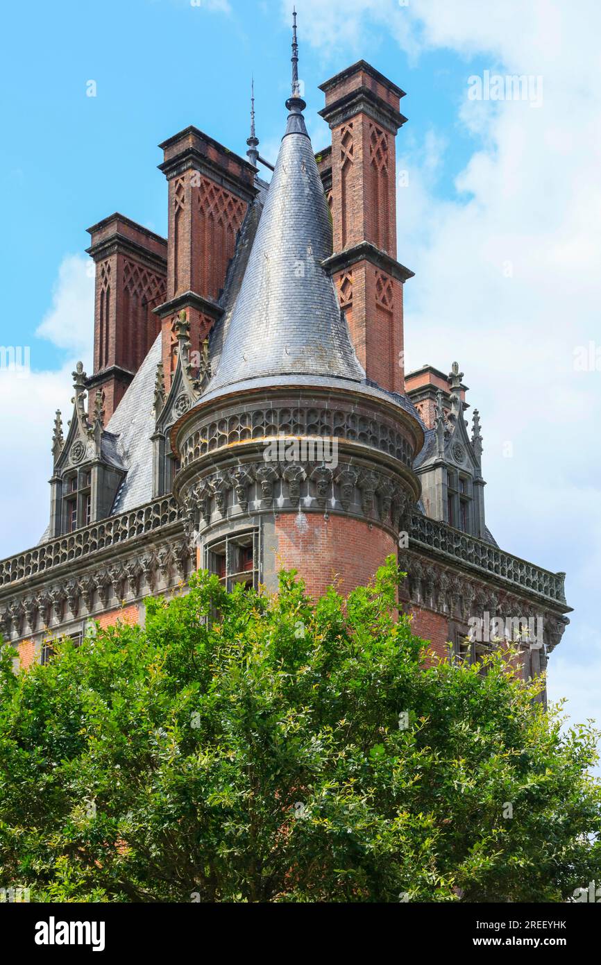 Neo-Gothic Victorian Chateau de Trevarez, built 1893-1907 by Walter ...