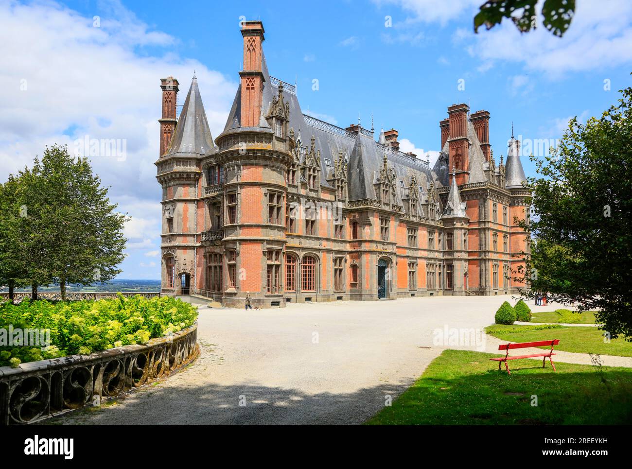 Neo-Gothic Victorian Chateau de Trevarez, built 1893-1907 by Walter ...