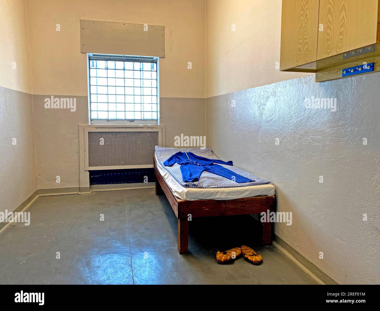 Prison cell, Berlin-Hohenschoenhausen Memorial, former headquarters ...