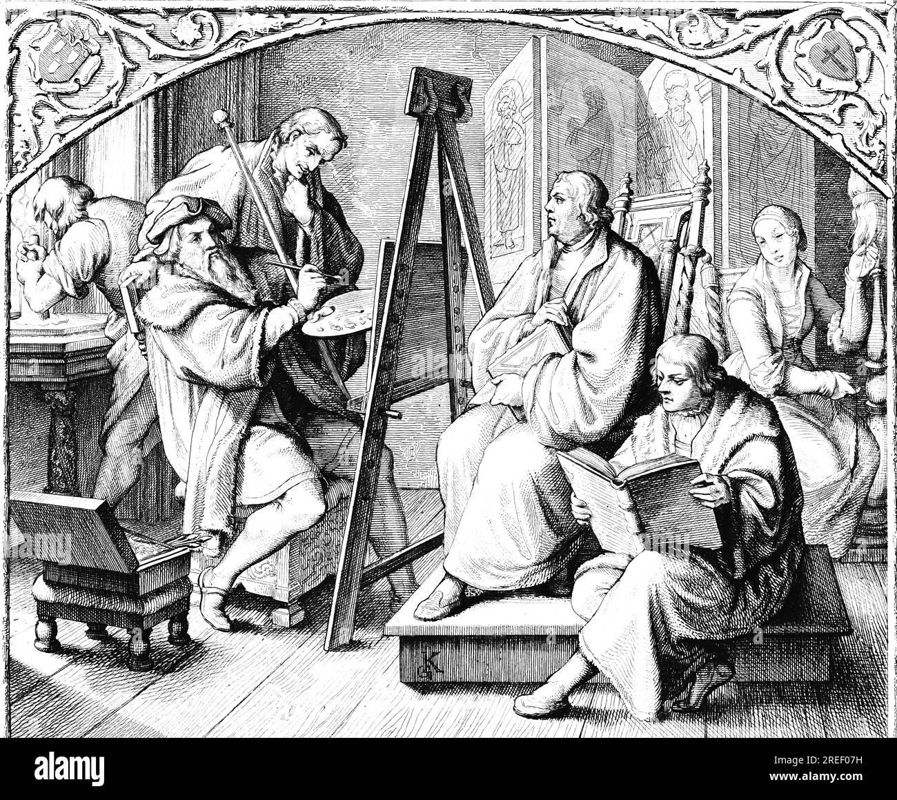 Lucas Cranach paints Martin Luther, Renaissance, court painter, Saxony ...