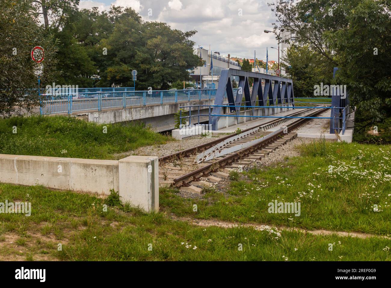 Road bridge and former railway bridge in Benatky nad Jizerou, Czech ...