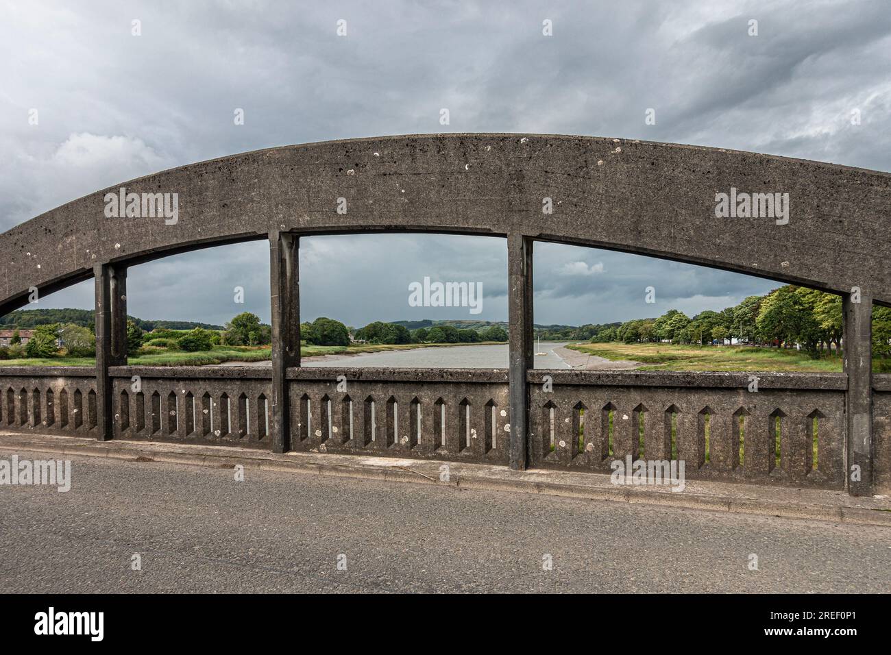 One of the arches of Kirkudbright Bridge, a 5-span reinforced concrete ...