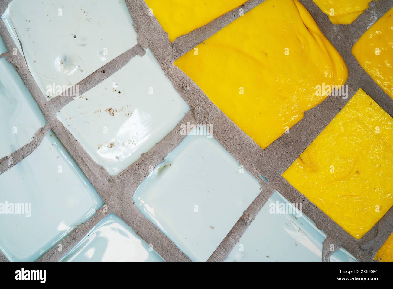 mosaic tile wall background for creative idea and inspiration Stock ...