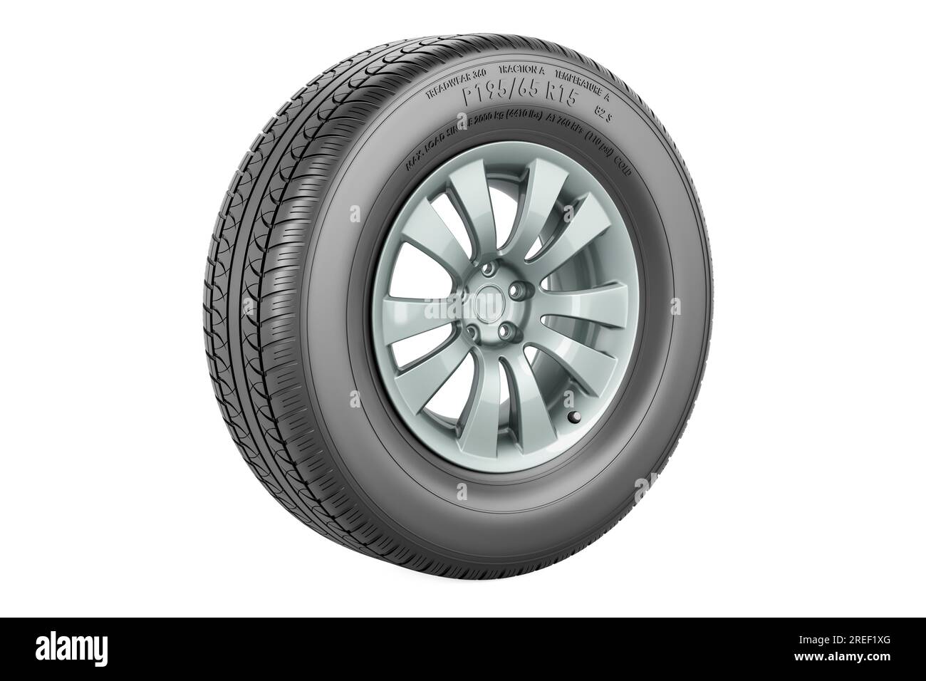Car wheel, 3D rendering isolated on white background Stock Photo - Alamy