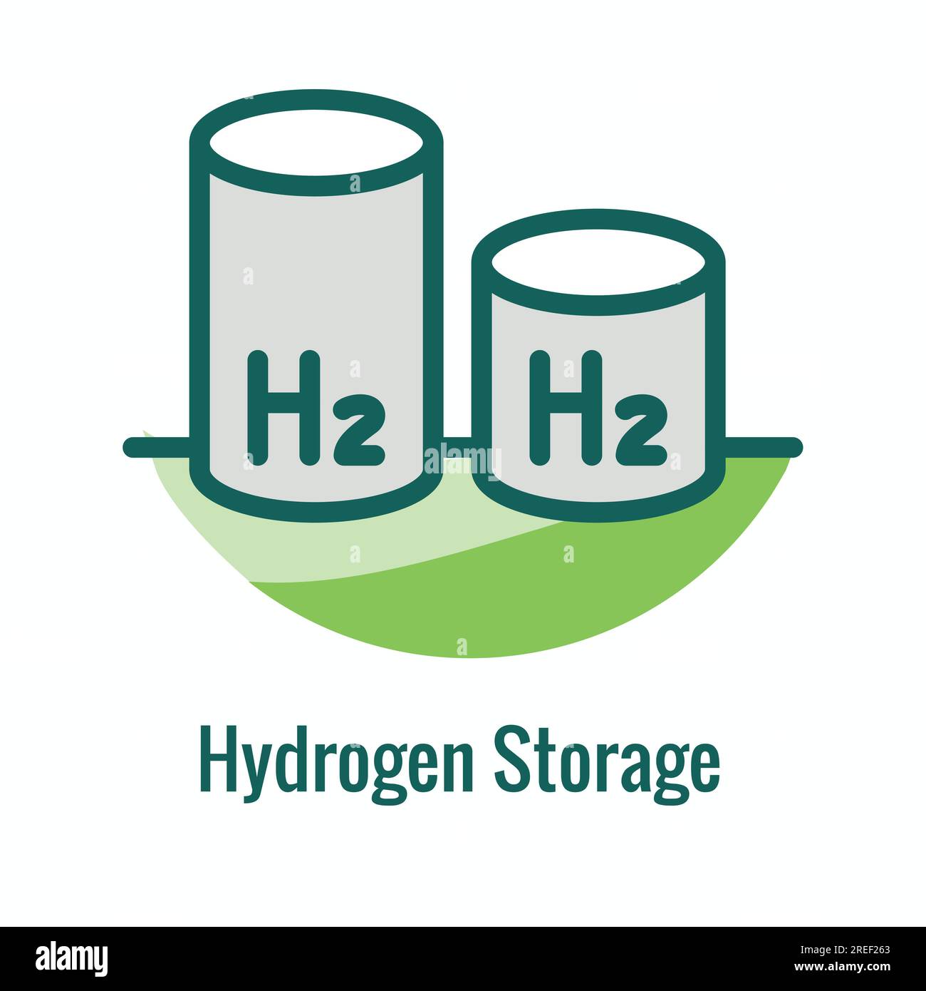 Clean Hydrogen Production with Green Energy Icon Set Stock Vector Image ...
