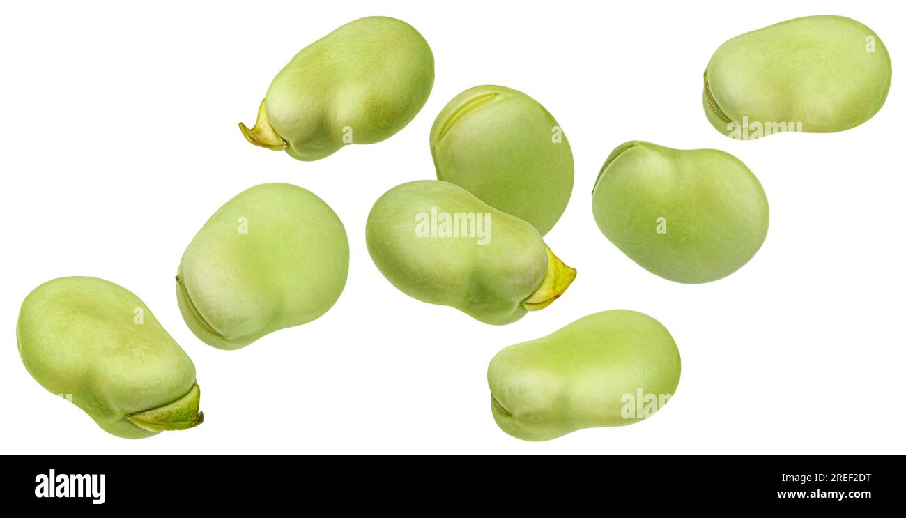 Falling Edamame beans isolated on white background Stock Photo - Alamy