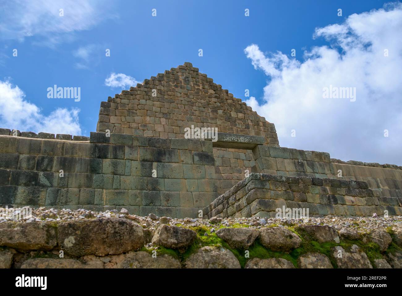 Diifferent Ruin walls build by Inca- and Cañari indigenous people atf ...