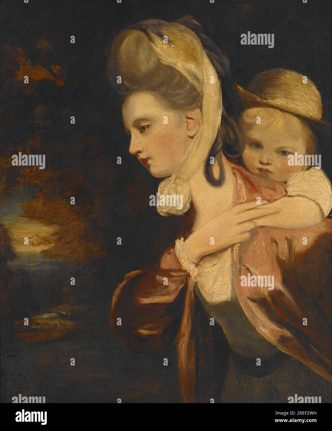 Pick-a-Back (Mrs. Payne Gallaway and Child) (copy of) by Joshua ...